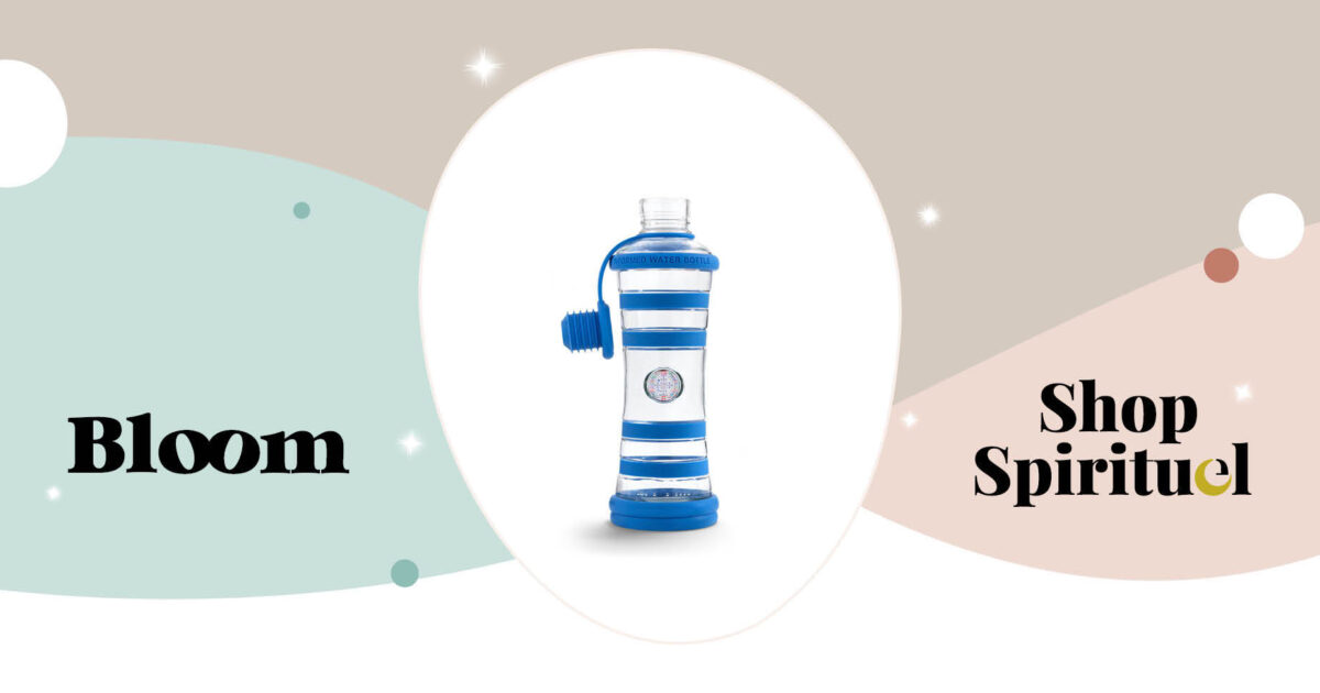 I9 Drinkfles Blauw - Relaxatie: revitaliseer uw (kraan)water | Bloom